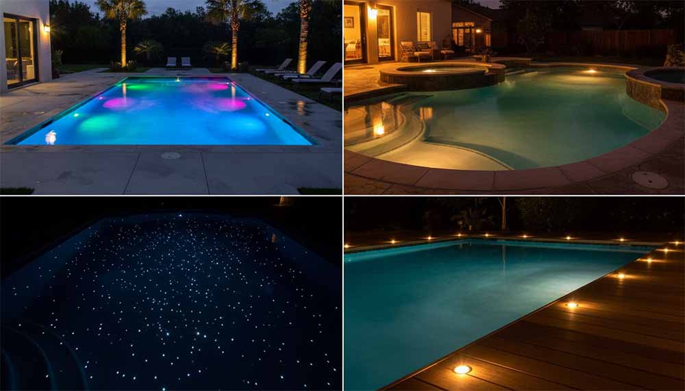 So Sánh Các Loại Đèn Hồ Bơi Phổ Biến 2026: LED, Halogen, Sợi Quang